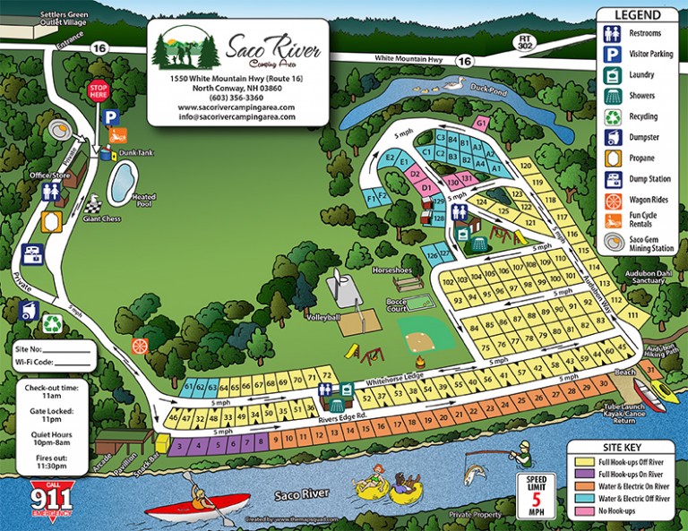 Saco-River-Map - Saco River Family Camping