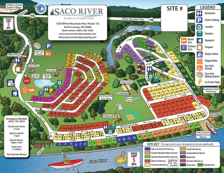 Campground Map - Saco River Family Camping
